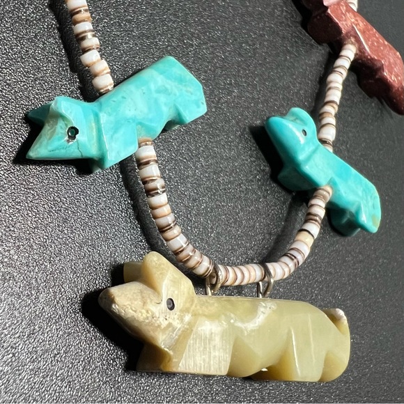 Jewelry | Vintage Native American Hand Carved Stone Animal Fetish ...
